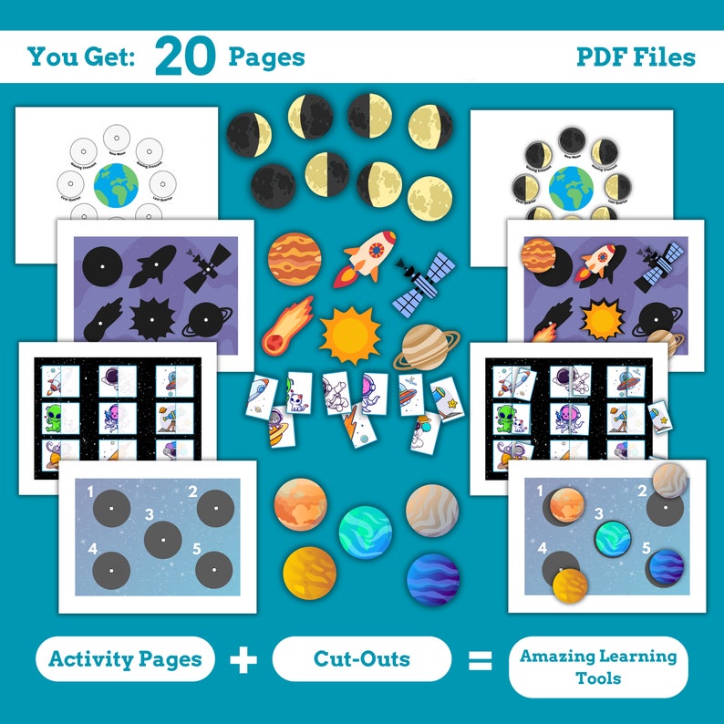 Outer Space Busy Book / Quiet Book for Preschool, Kindergarten, Early ...