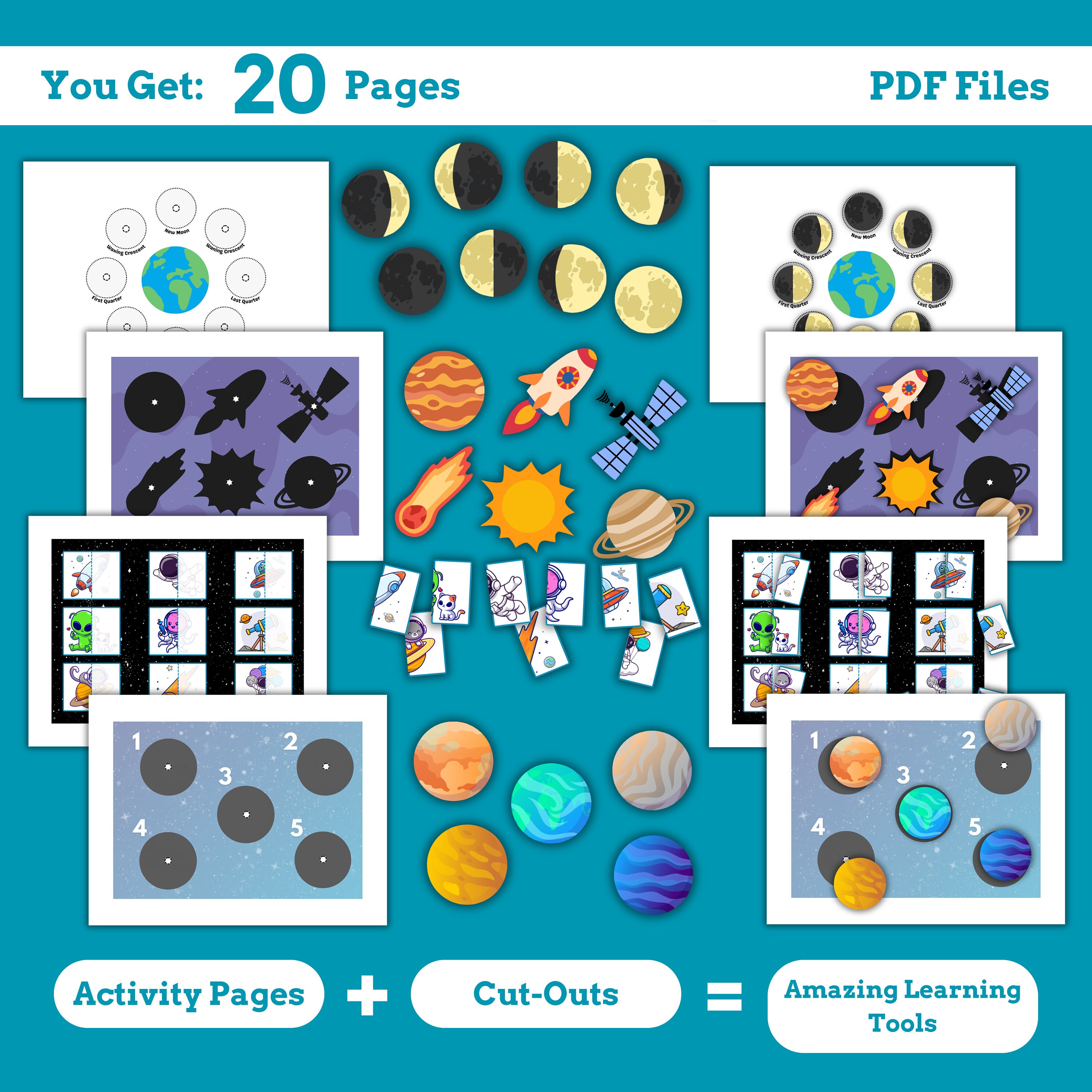 Outer Space Busy Book / Quiet Book for Preschool, Kindergarten, Early ...