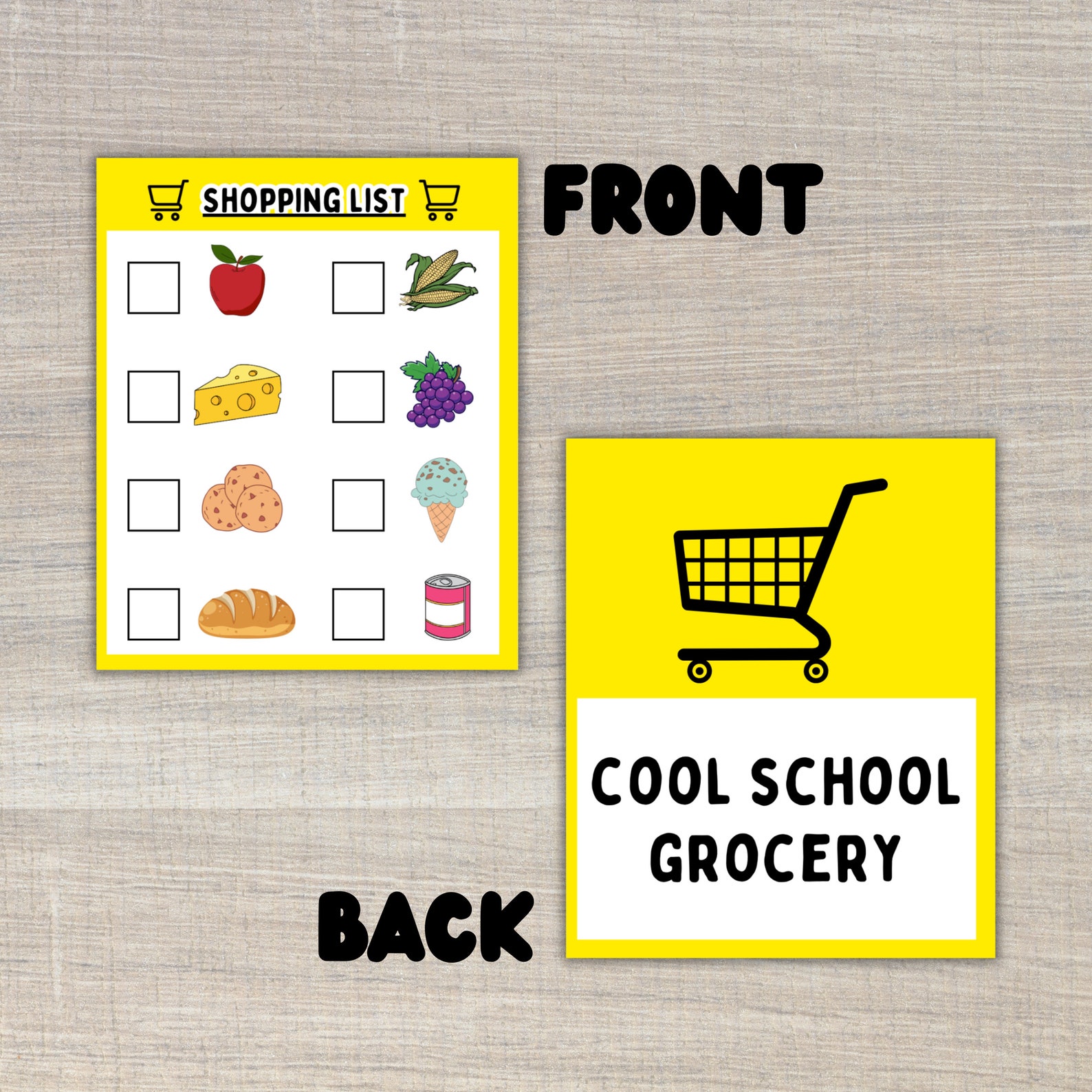 Shopping Lists for Dramatic Play or Lesson Plans Use With Dry Erase ...