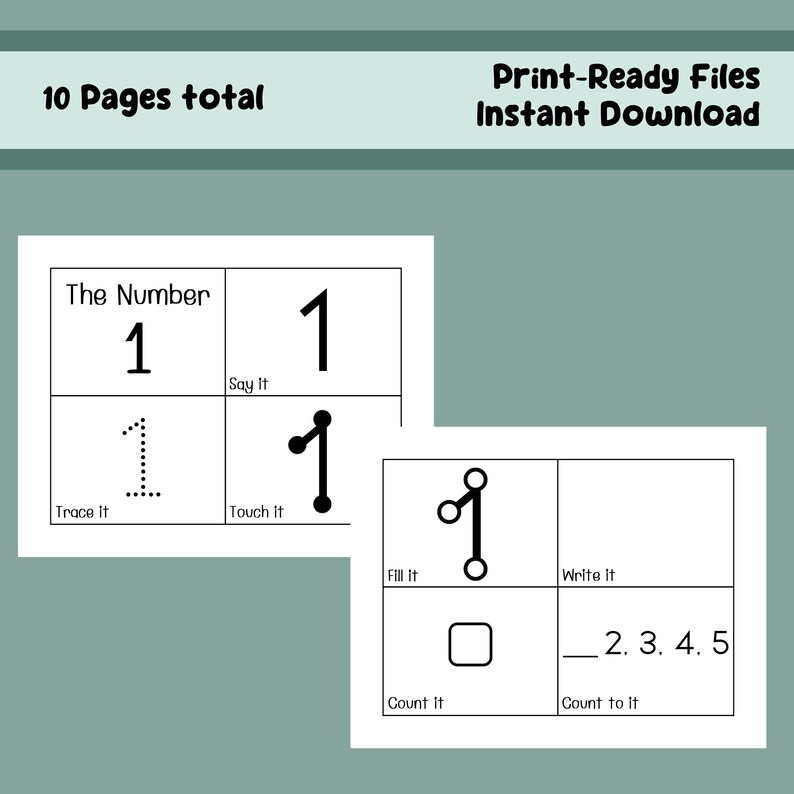Interactive Numbers 1 to 5 Flashcard Practice for Preschool ...