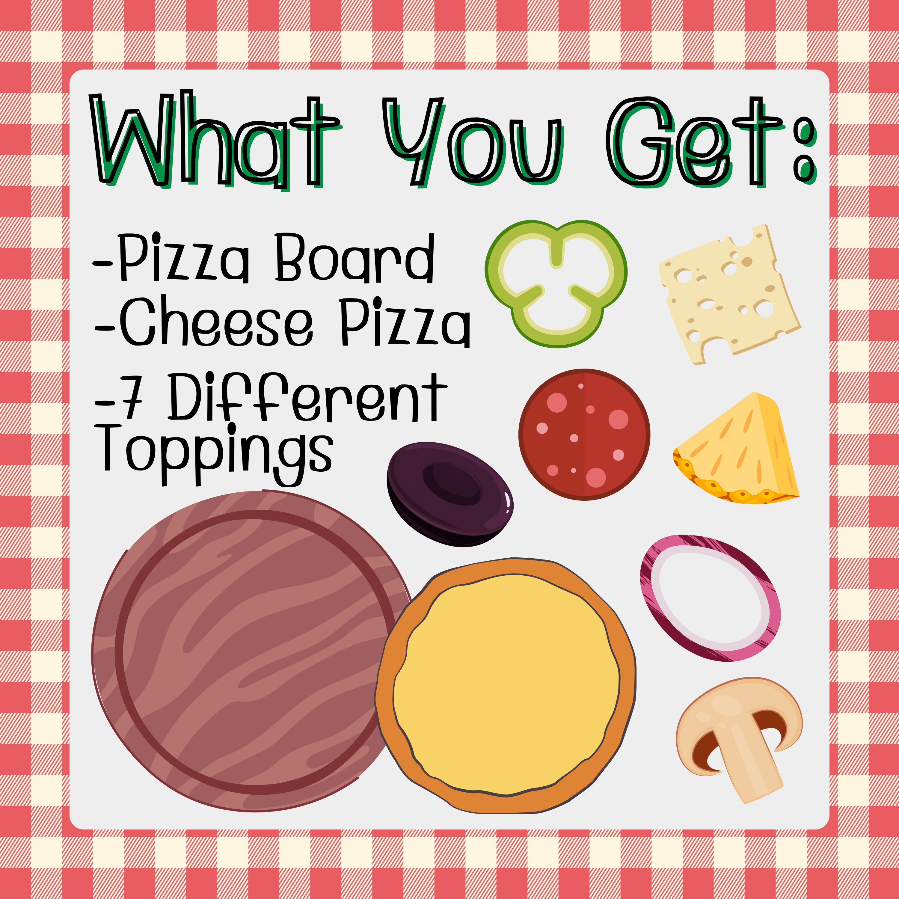 Assemble a Pizza With 7 Toppings for Dramatic Play- PDF Printable File ...