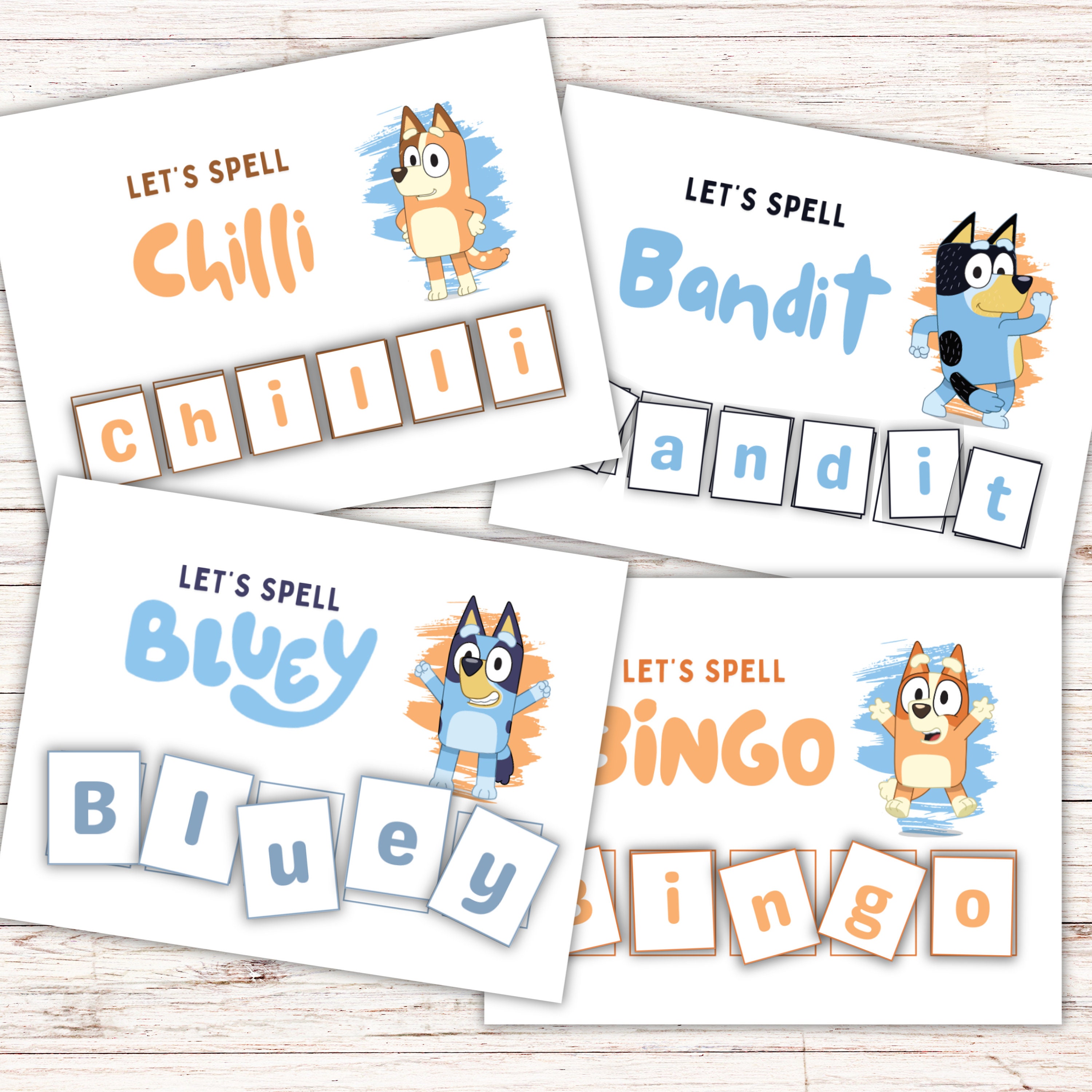 Let's Spell Bluey Names! Activity for Kids, Perfect for Busy Book ...