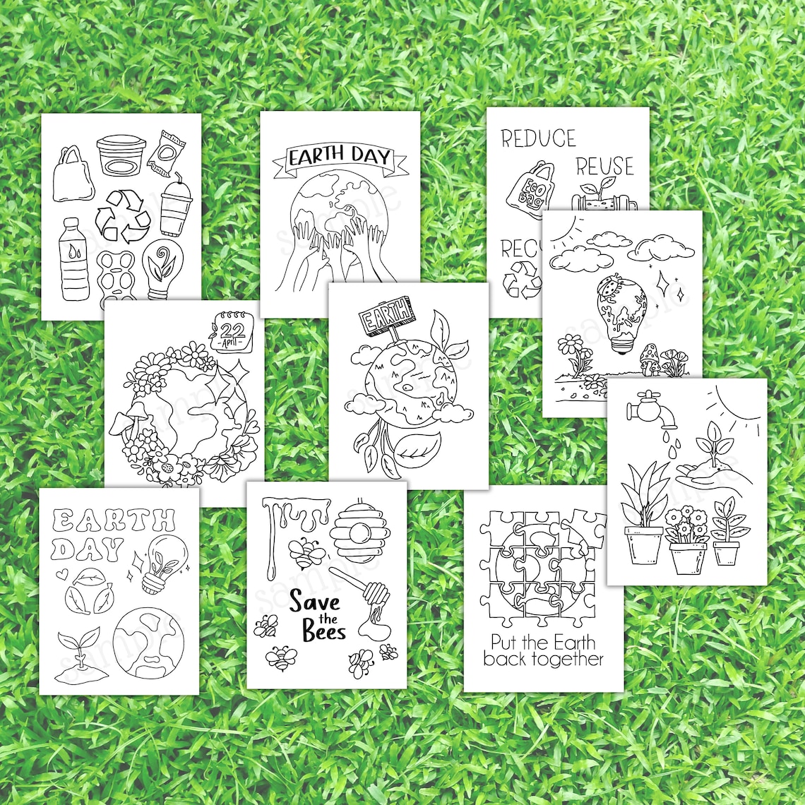Earth Day Coloring Pages Preschool, Kinder Activities PDF Printable ...