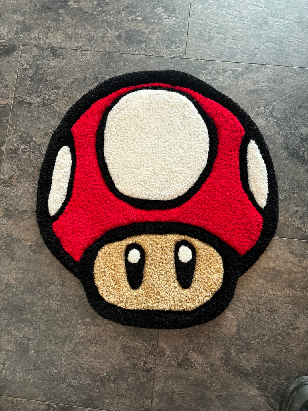 Custom Tuft Mario Mushroom Rug 1.5ft - Etsy