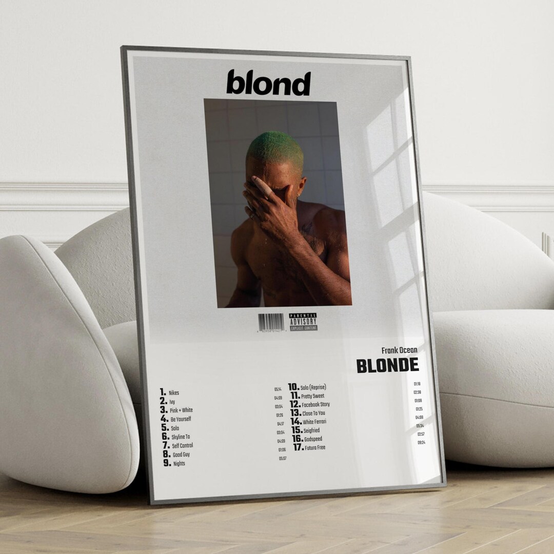 Frank Ocean Blonde Album Cover Poster Wall Art Frank Ocean Blonde Etsy