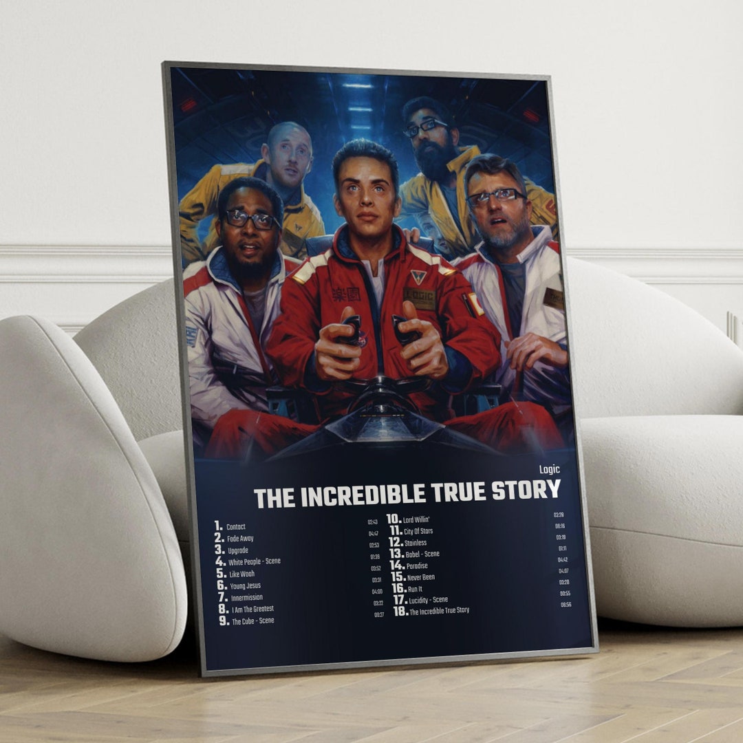 Logic the Incredible True Story Album Cover Poster Wall Art, Logic, the ... Logic the Incredible True Story Album Cover Poster Wall Art, Logic, the ...