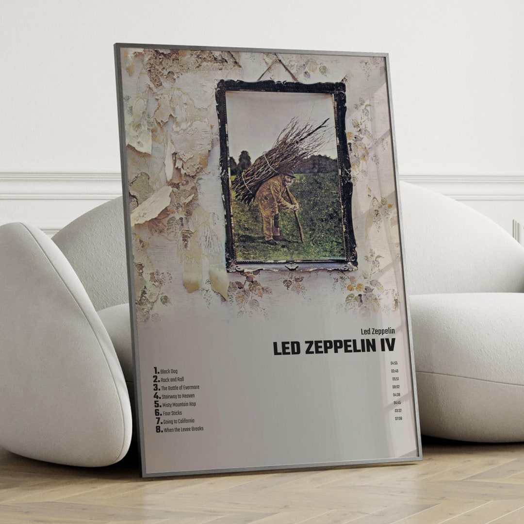 Led Zeppelin Led Zeppelin Iv Remaster Album Cover Poster, Wall Art, Led ...