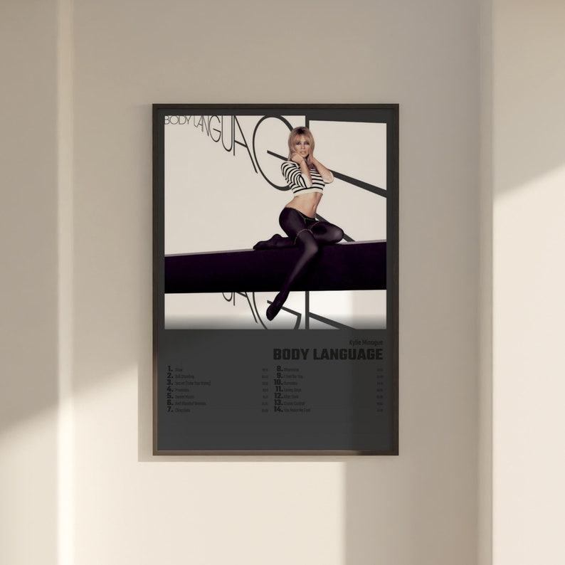 Kylie Minogue Body Language Album Cover Poster Wall Art, Kylie Minogue ...