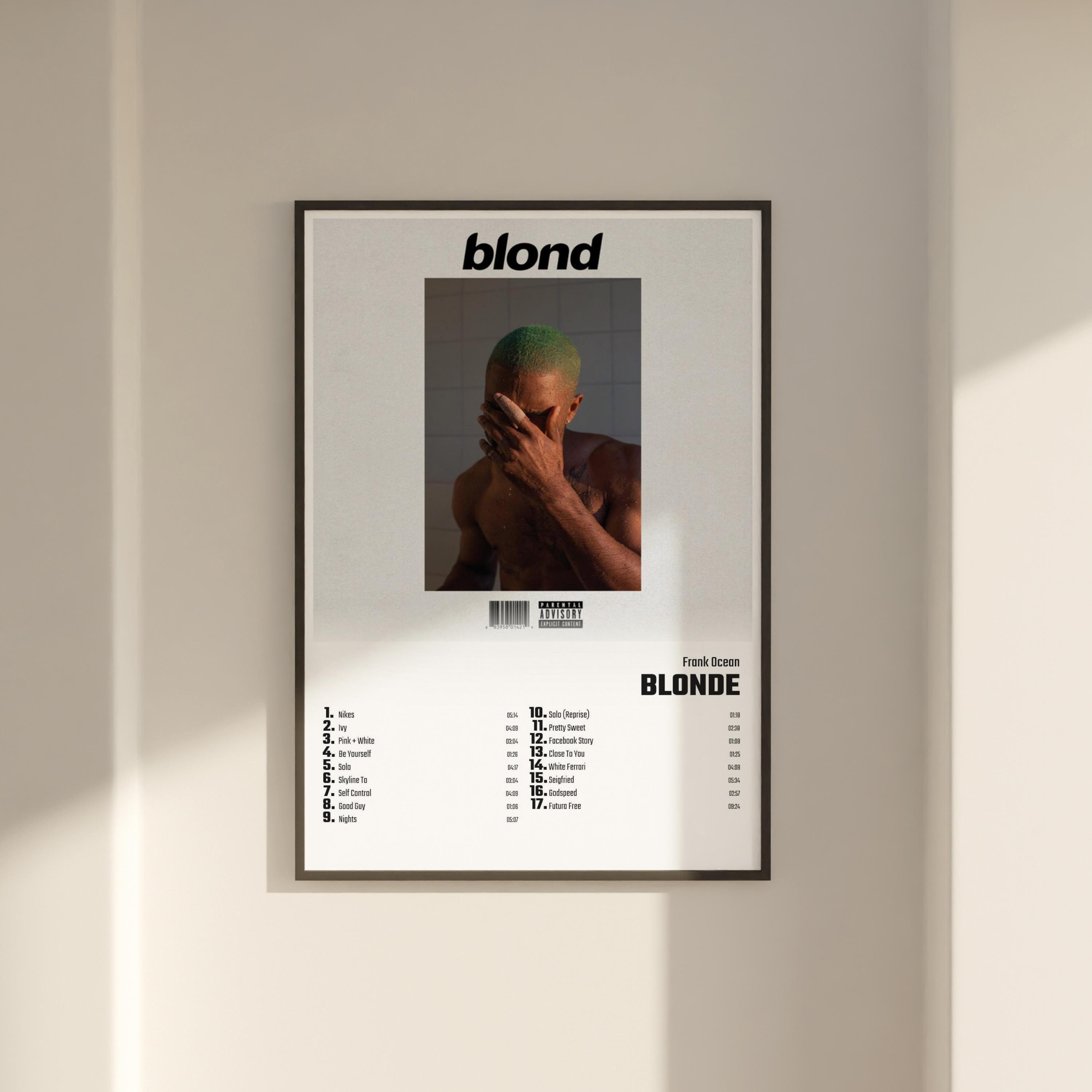 Frank Ocean Blonde Album Cover Poster Wall Art Frank Ocean Blonde Etsy