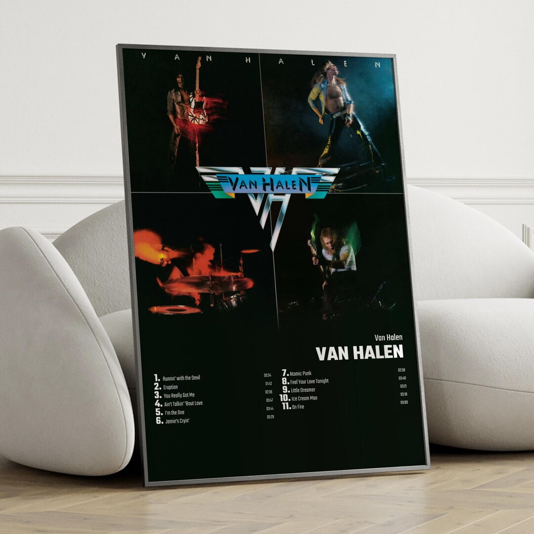 Van Halen Van Halen Album Cover Poster Wall Art, Van Halen, Van Halen ...