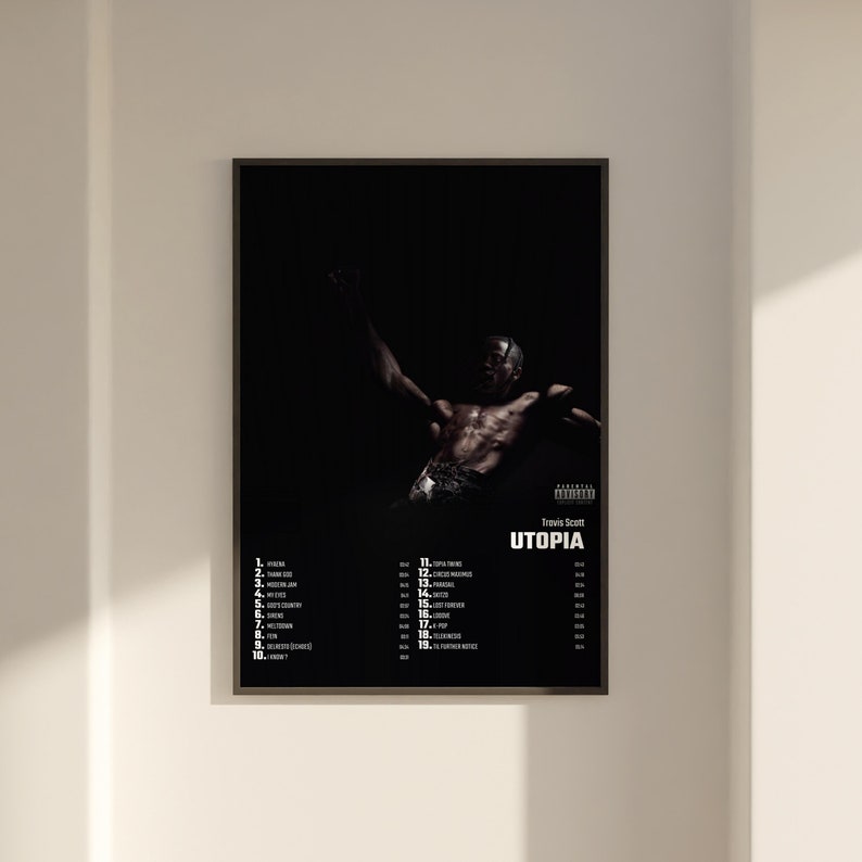Travis Scott Utopia Album Cover Poster Wall Art, Travis Scott, Utopia ... Travis Scott Utopia Album Cover Poster Wall Art, Travis Scott, Utopia ...
