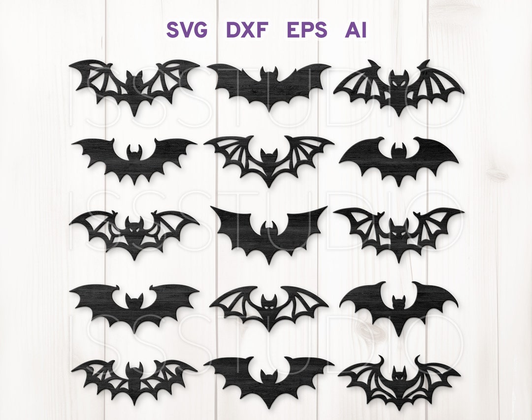 Halloween Bat Laser Cut File, Bats Svg, Bat Cut File, Halloween ...