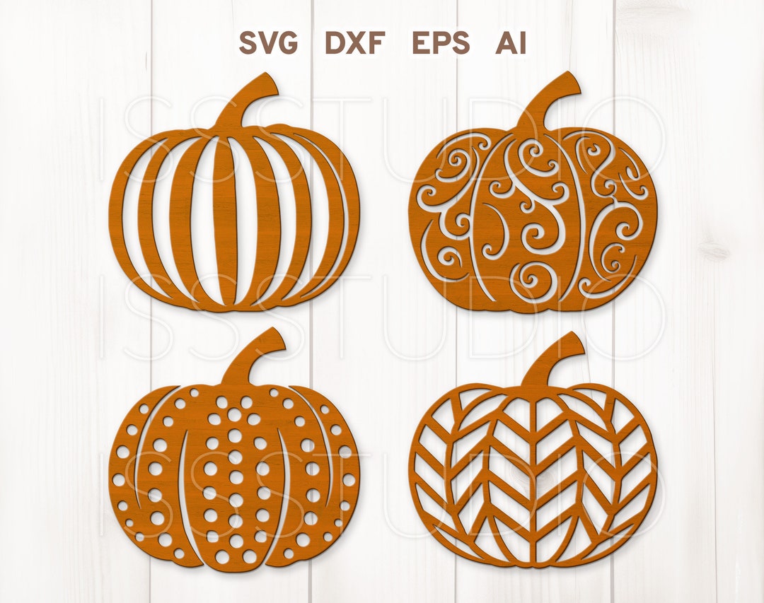 Pumpkin Laser Cut File, Autumn Pumpkin Svg, Patterned Fall Cut Files ...
