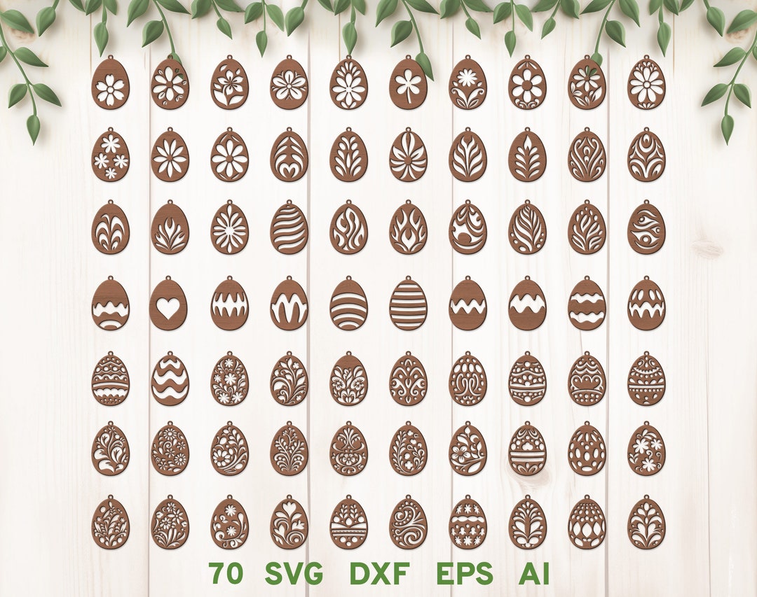 Easter Egg Tag Svg, Easter Tags Svg, Easter Egg Bundle, Easter Eggs Laser Cut Files, Easter ...