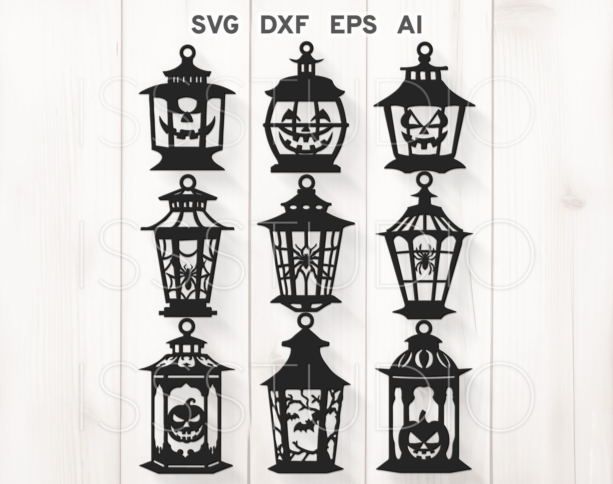 Halloween Lantern Bundle Svg, Halloween Lanterns Svg, Halloween Laser ...