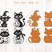 Halloween Cat Bundle, Halloween Cats Laser Cut File, Cat With Pumpkin ...