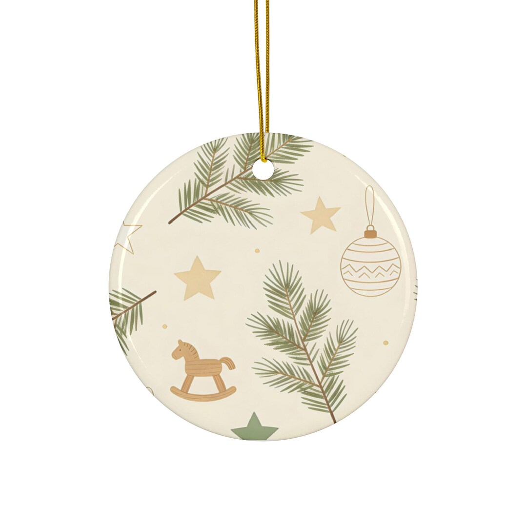 Scandinavian Pine Branch Christmas Ornament - Etsy