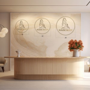 Round Backlit Acrylic Logo Sign Business Acrylic Logo Sign LED Business ...