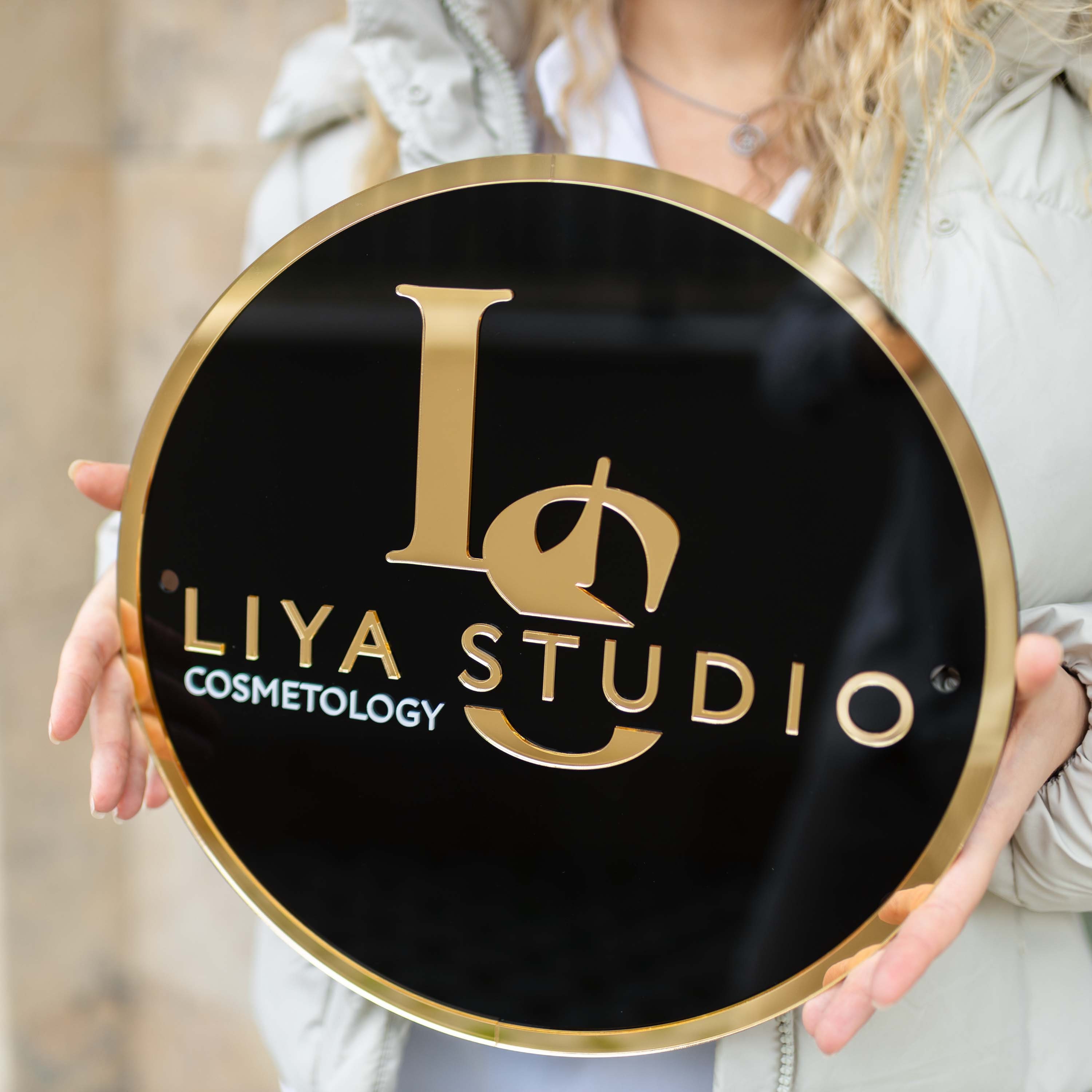 Custom Acrylic Round Logo Sign: Business Storefront, Salon Decor - Etsy