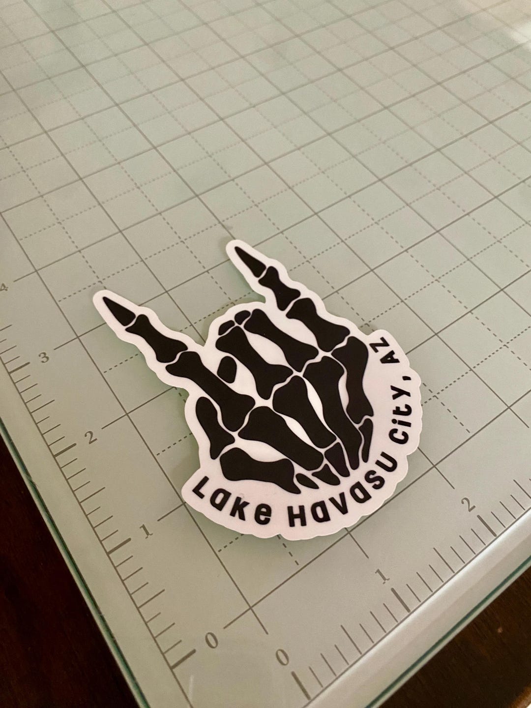 Lake Havasu City Sticker Skeleton Hand | Arizona | Rock and Roll Custom ...