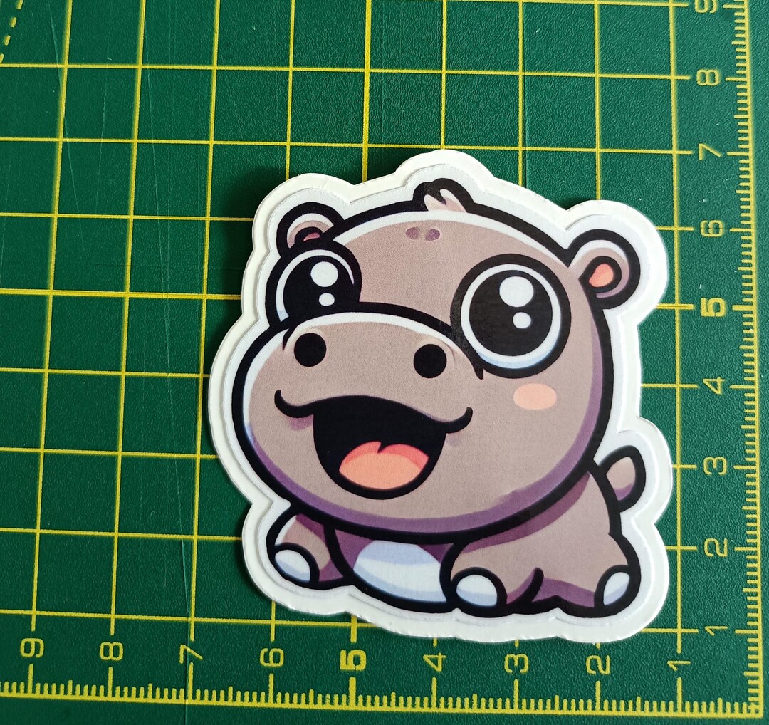 Moodeng the Baby Hippo Vinyl Stickers Car Bumper Laptop Van Waterproof ...