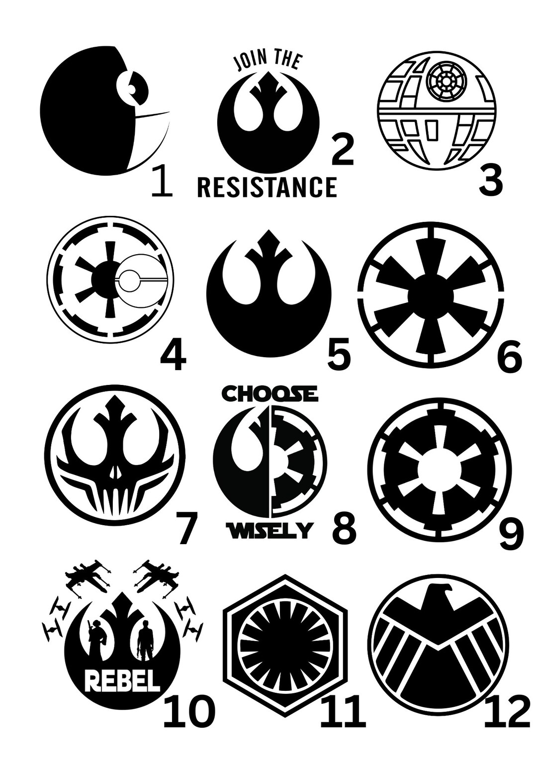 Star Wars Vinyl Decals Stickers for Laptop Car Phones - Etsy