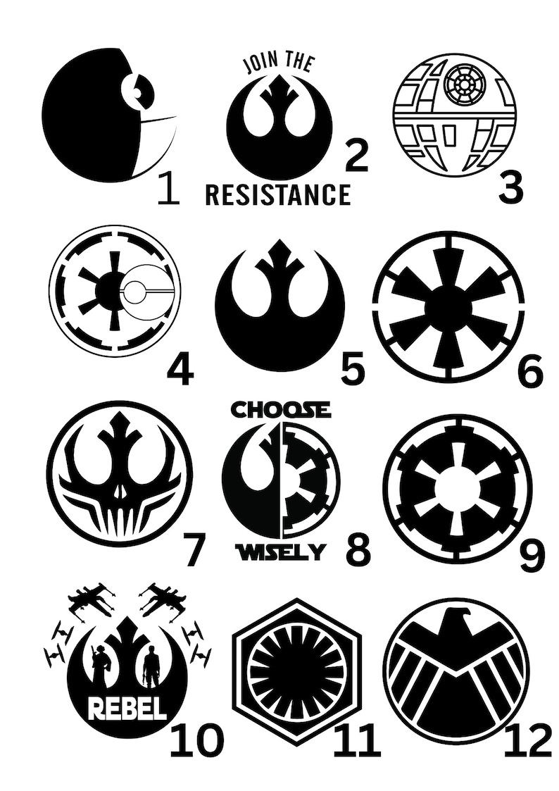 Star Wars Vinyl Decals Stickers for Laptop Car Phones - Etsy