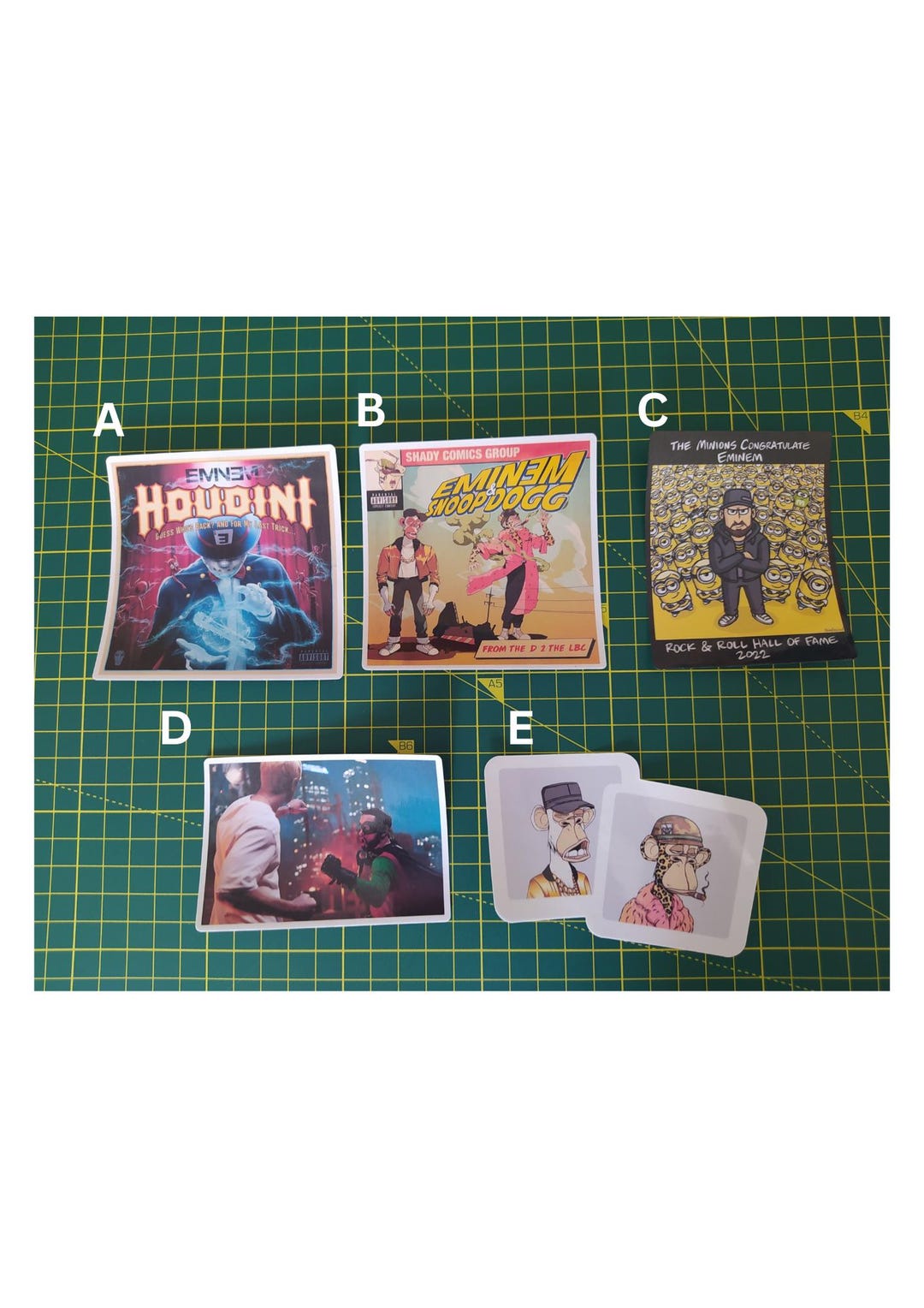 Eminem Slim Shady Cover Art Printed Vinyl Sticker, Rapper Fan Gift ...