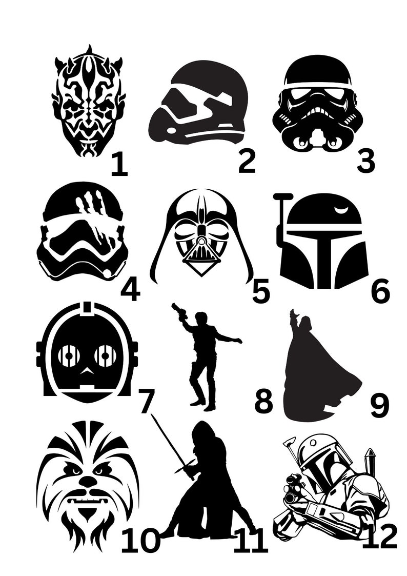 Star Wars Vinyl Decals Stickers for Laptop Car Phones - Etsy