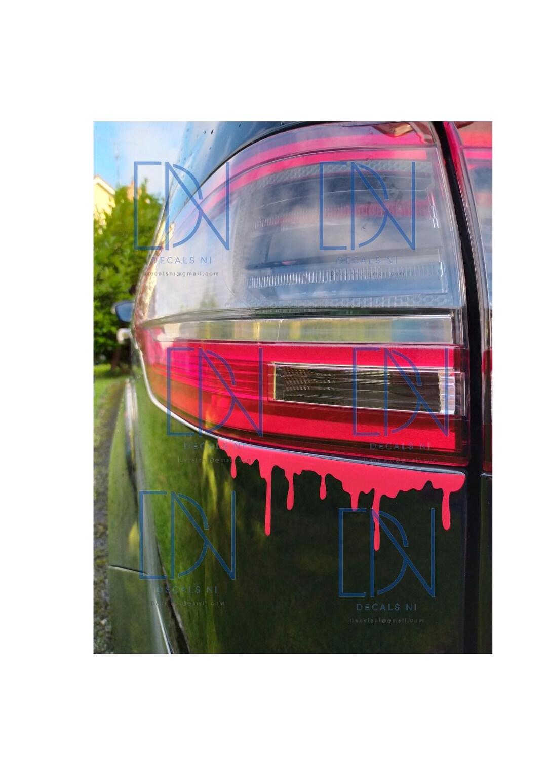 2 X Blood Drips Vinyl Decal Sticker, Car Windows Door Wall Decor ...