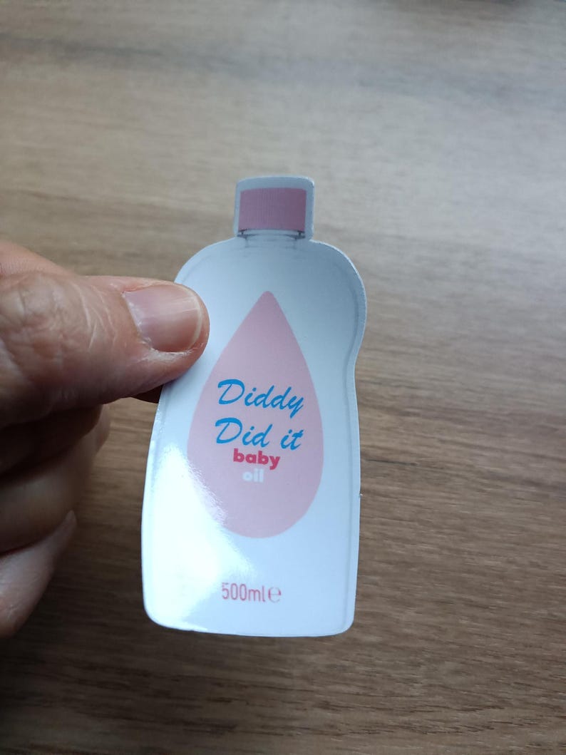 P Diddy Did It Baby Oil Bottle Puff Daddy Vinyl Stickers Car Bumper ...