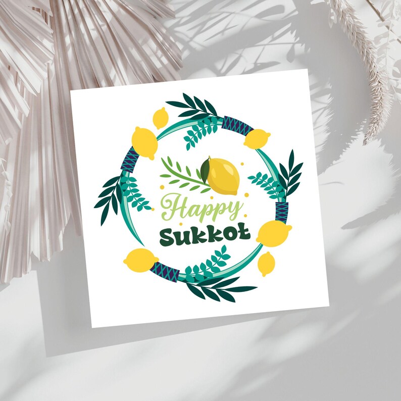 Sukkot Card Templates, Star of David and Sukkah Greetings for Family ...