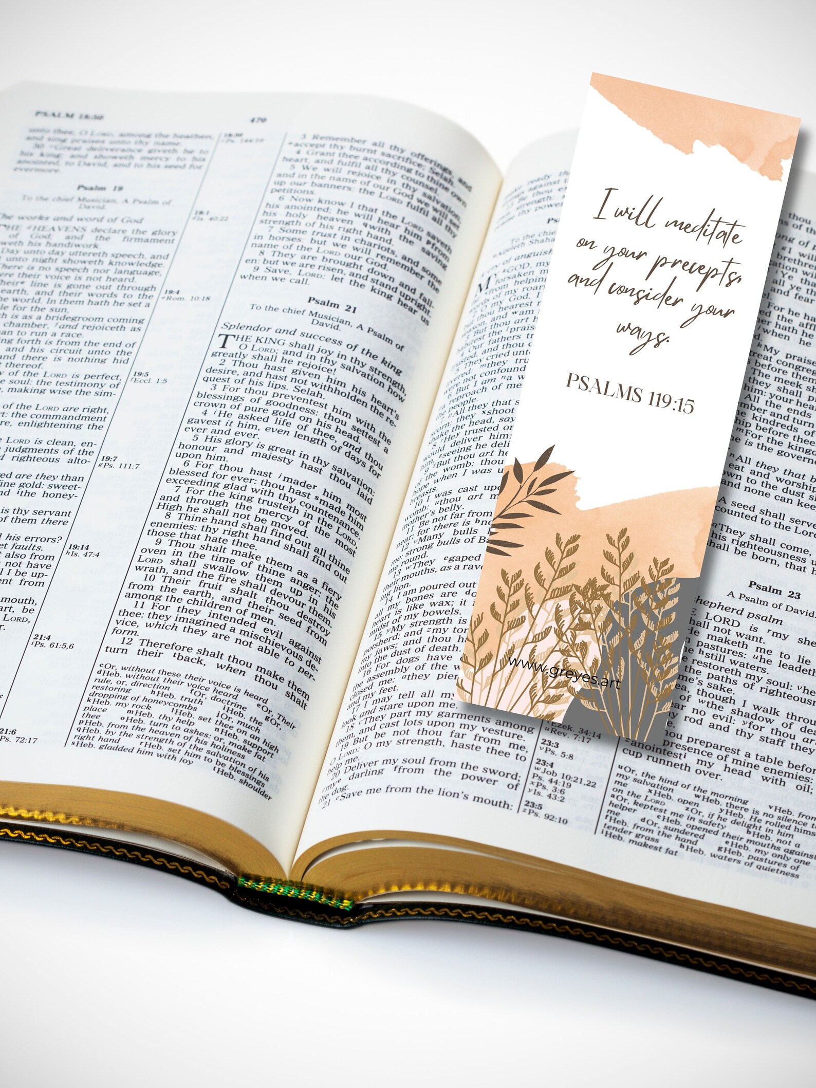 Set of 4 Bible Verse Bookmarks, PRINTABLE Scripture Bookmarks, Psalm ...