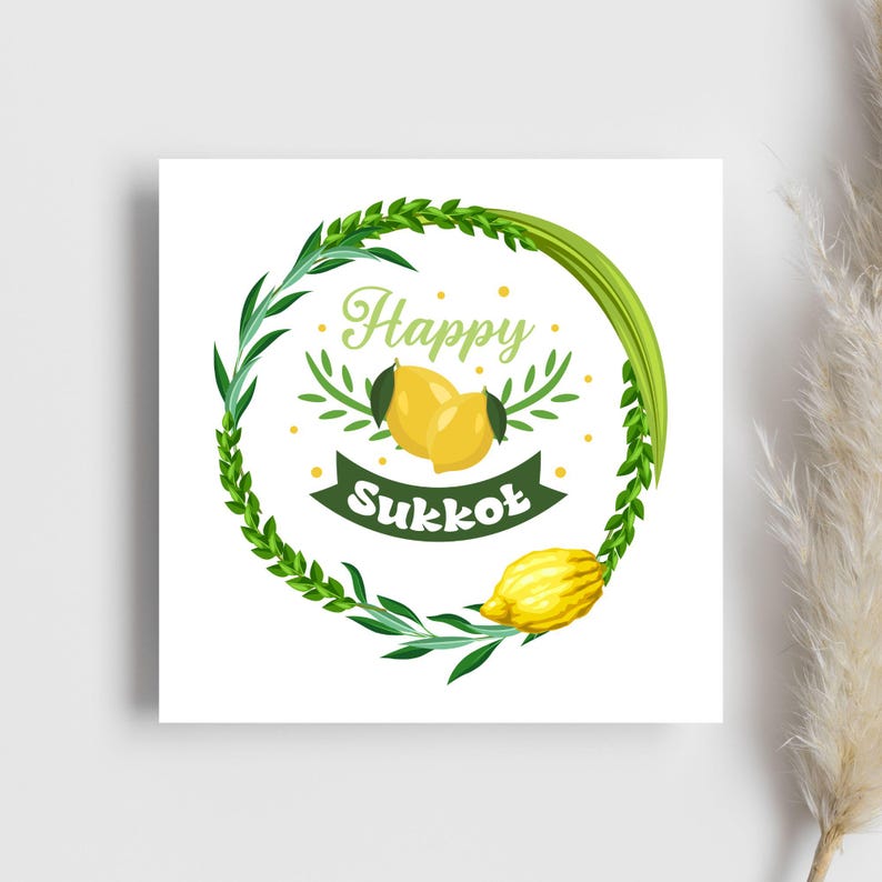 Sukkot Card Templates, Star of David and Sukkah Greetings for Family ...