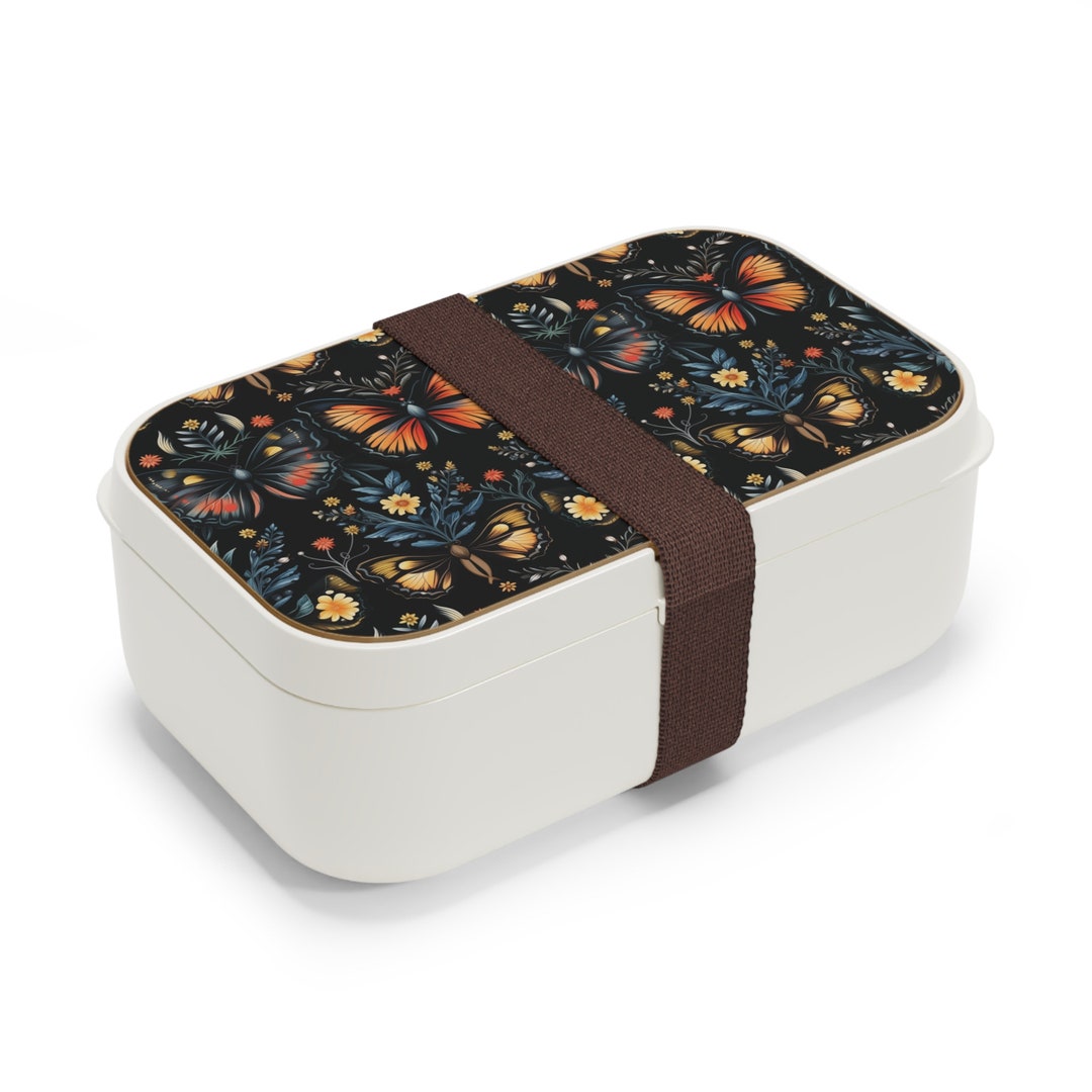 Butterfly Dark Cottagecore Bento Box Japanese Bento Box, Bento Box for ...