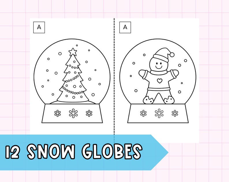 Color Your Own Paper Crowns for Kids. Snow Globe Theme. 100 ...