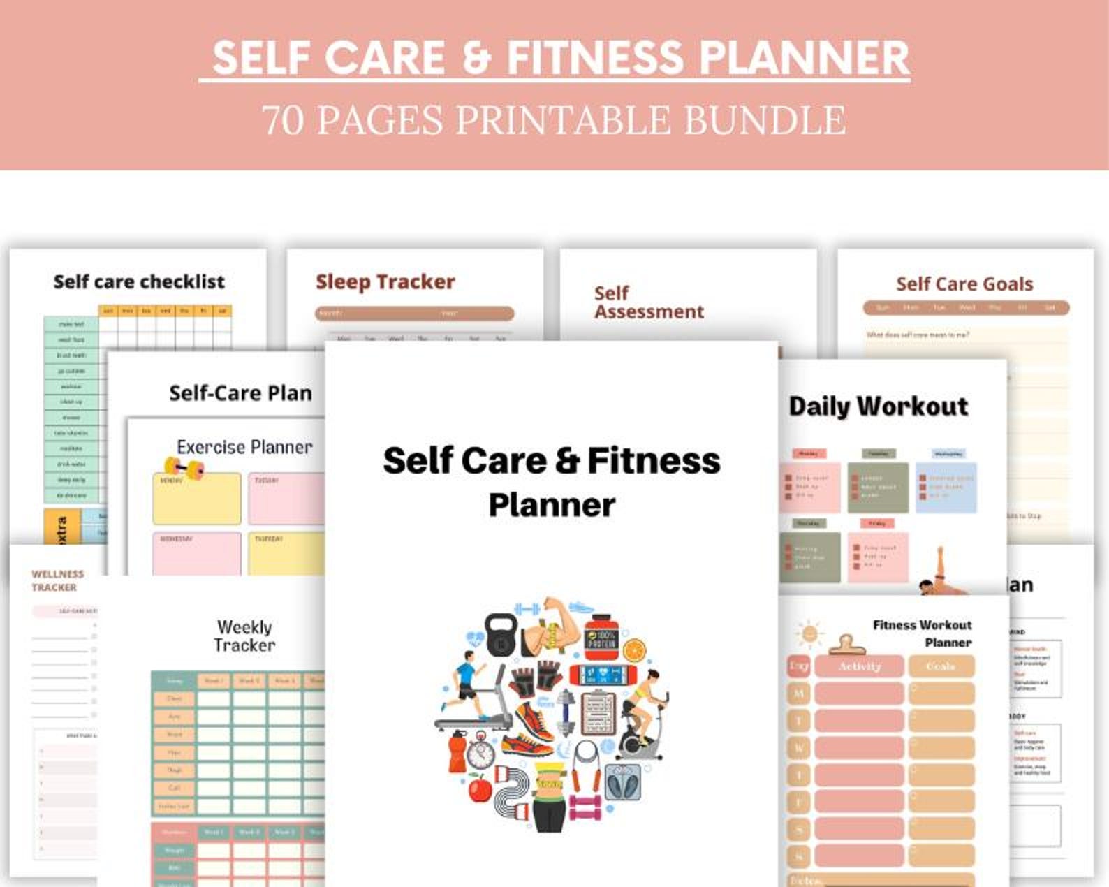 Self Care Planner, Fitness Workout Planner, Sleep Tracker, Gratitude ...