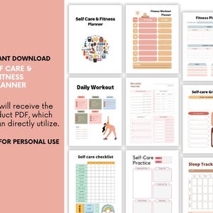 Self Care Planner, Fitness Workout Planner, Sleep Tracker, Gratitude ...