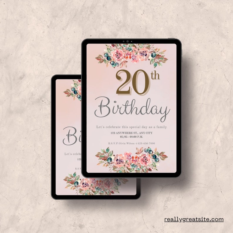 Elegant Birthday Invitation, Adult Birthday Party Invitation Classic ...
