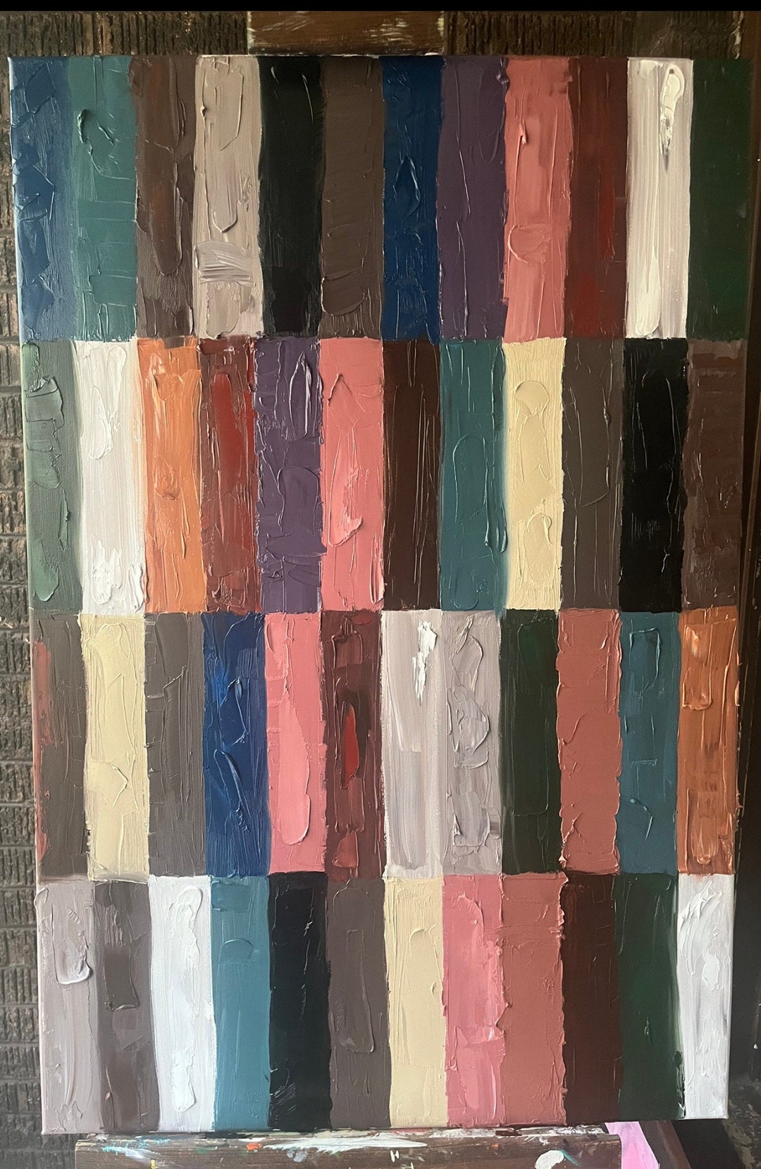 Rectangular Abstract Oil Painting - Etsy