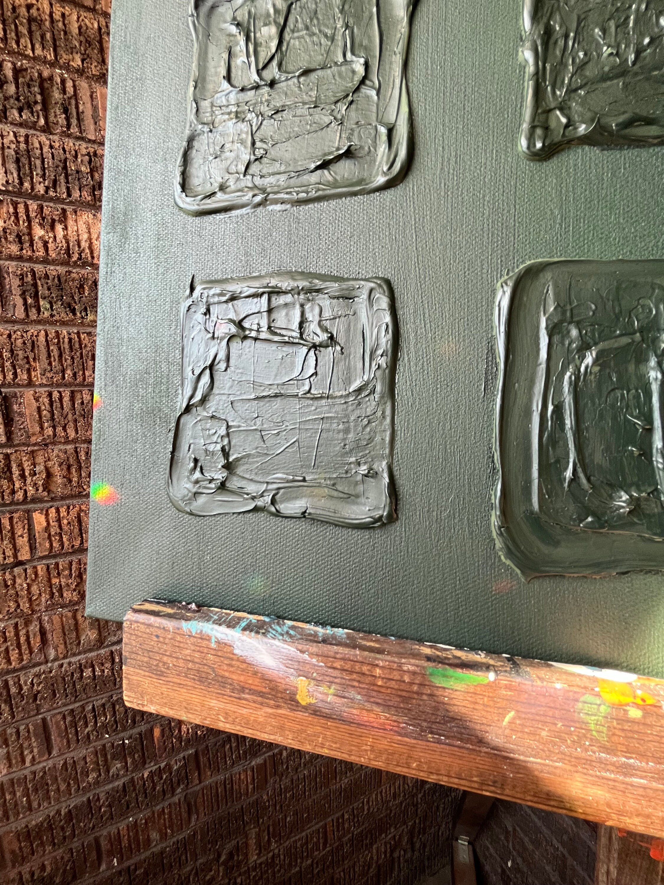 Monochrome Textured Acrylic Painting - Etsy