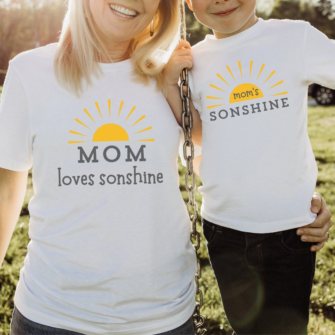 Mom's Sonshine Jersey Tshirt Mother and Son Shirts Mommy and Me Tshirts ...