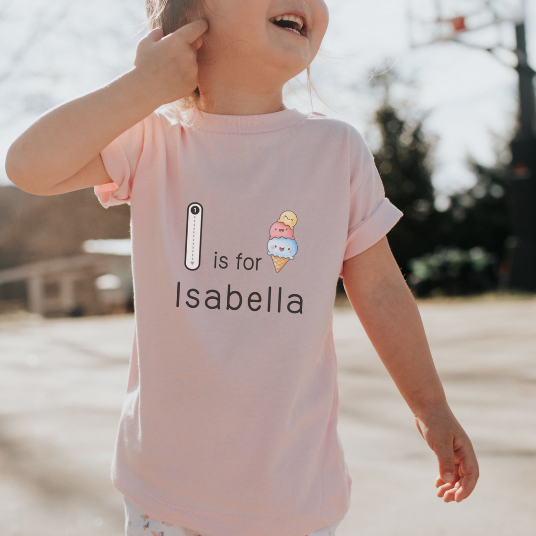 Custom Name Kids Shirt: Trace Letter Alphabet Tee - Etsy