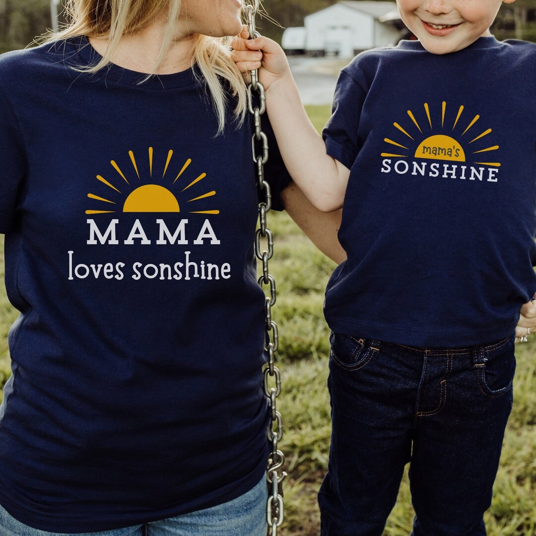 Mama's Sonshine Jersey Tshirt Mother and Son Shirts Mommy and Me ...