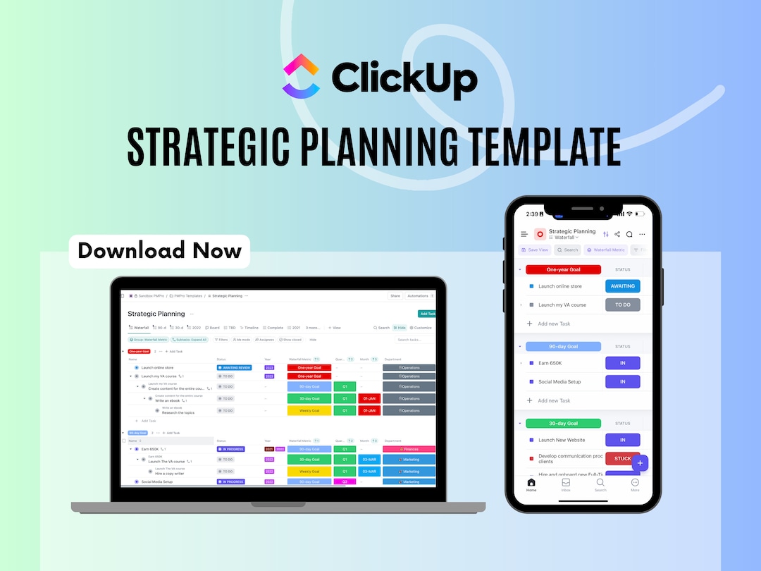 Ready-to-use Clickup Goal Setting Template: Set Your Goals for Annual ...