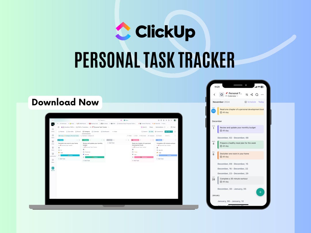 Ultimate Clickup Personal Task Tracker | Stay Organized & Achieve Your ...