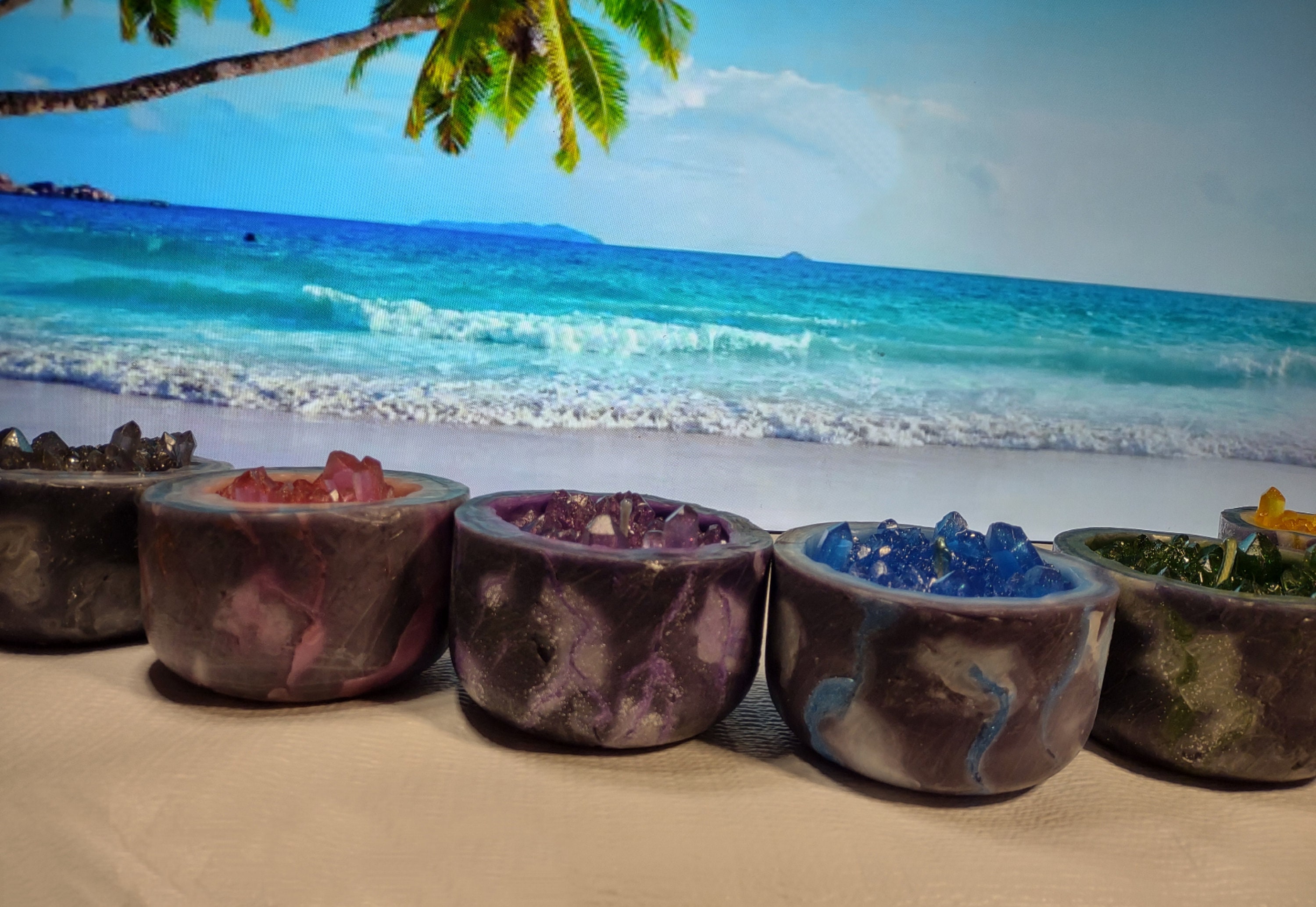 Medium Galaxy Geode Candle - Etsy