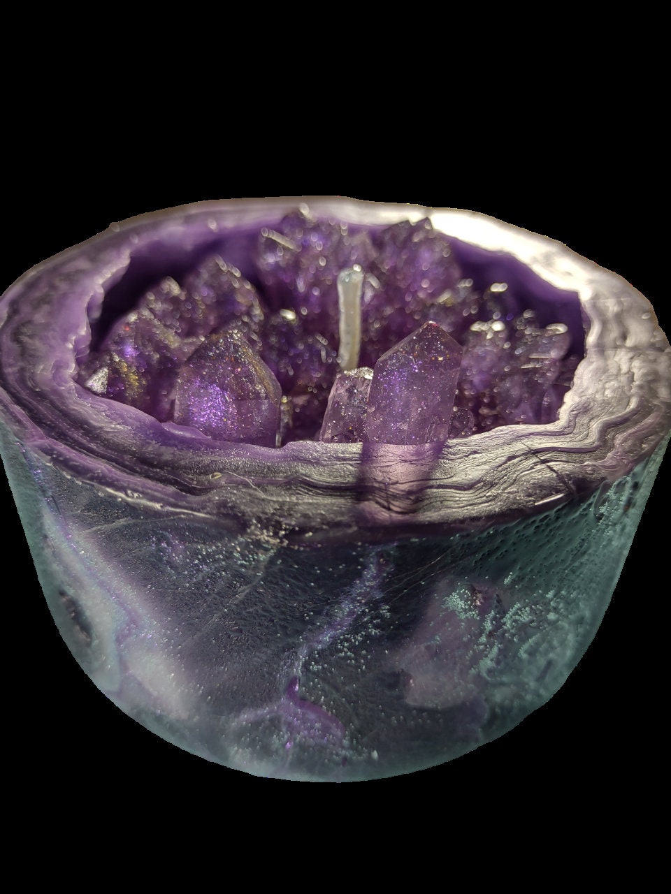 Medium Galaxy Geode Candle - Etsy