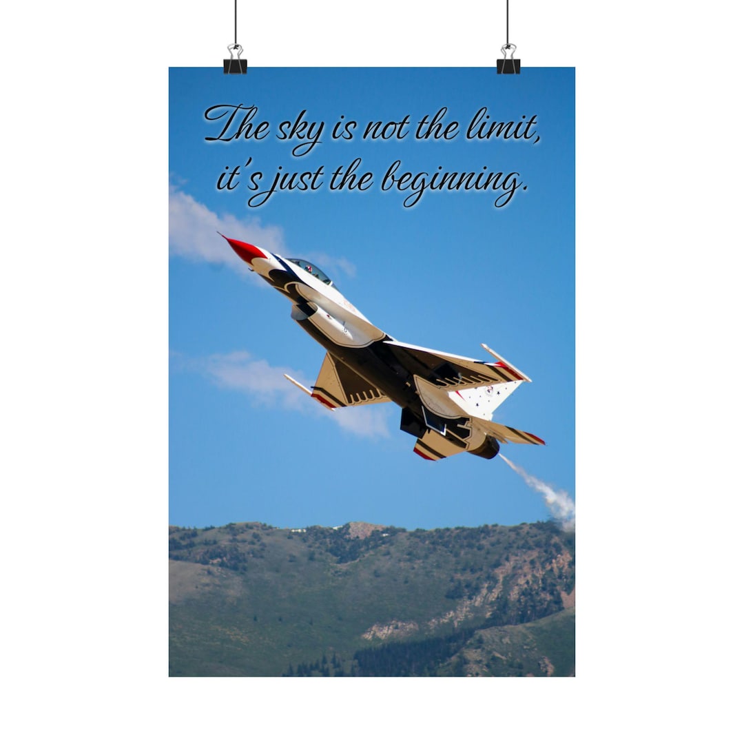 Inspirational Aviation Poster - 'the Sky is Just the Beginning' With ...
