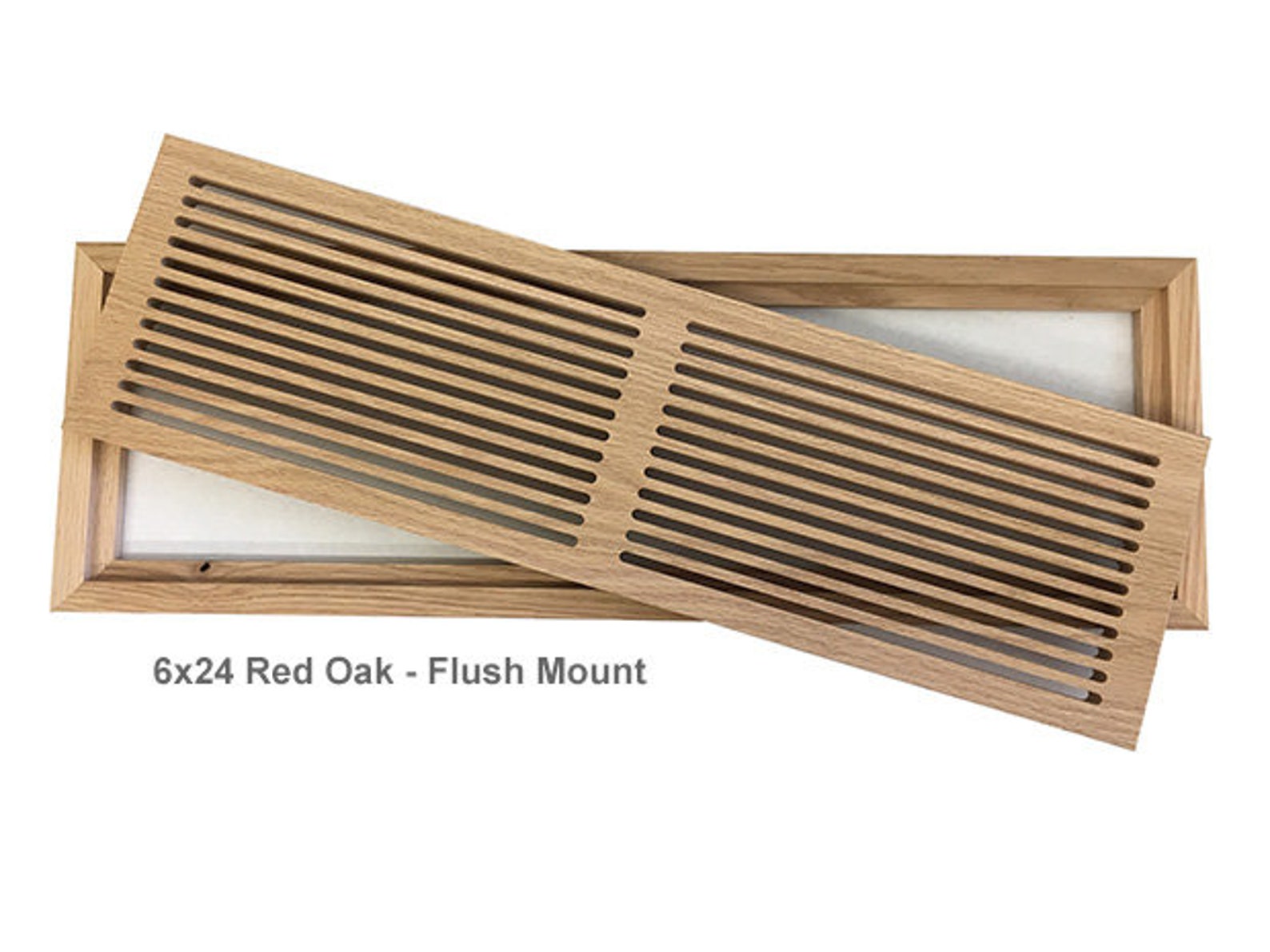 Cape Cod Air Grilles Solid Hardwood Slotted Flush Mount Floor Register ...